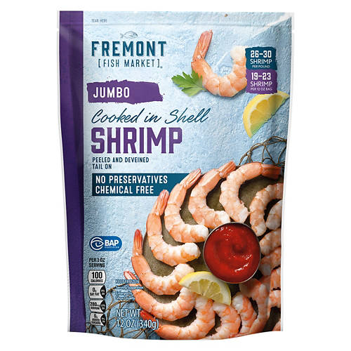 Fremont Fish Market Jumbo Cooked Shrimp, 12 oz